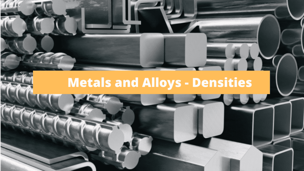 Metallic elements and alloys-densities » Metal weight calculator